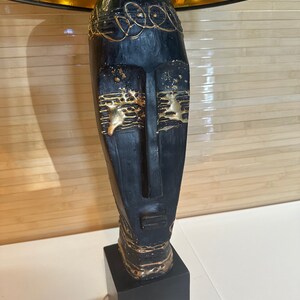 1950s Tribal Head Bust Table Lamp - Etsy