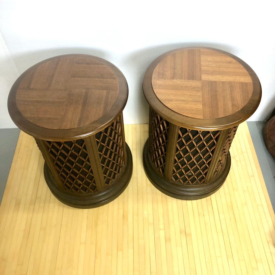 Vintage Pioneer Speaker End Tables Pair - Etsy