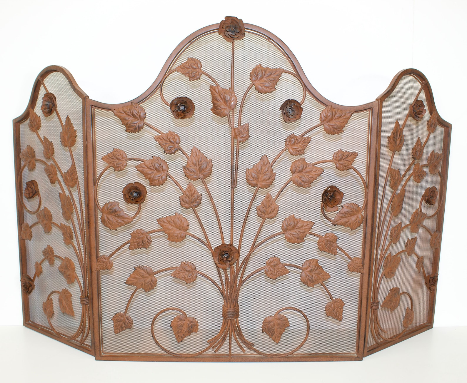 Wrought Iron Ivy Design Fireplace Screen - Etsy