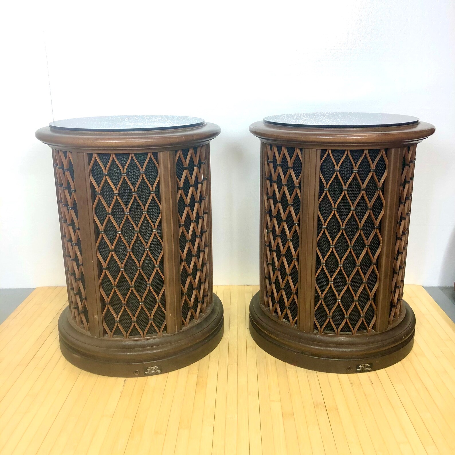 Vintage Pioneer Speaker End Tables Pair - Etsy