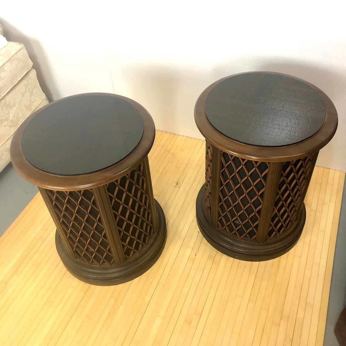 Vintage Pioneer Speaker End Tables Pair - Etsy