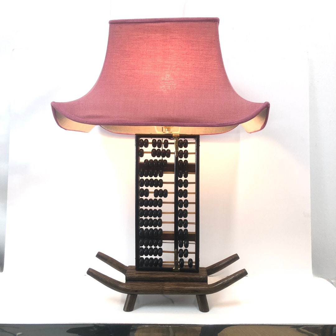 Large Chinoiserie Abacus Table Lamp - Etsy