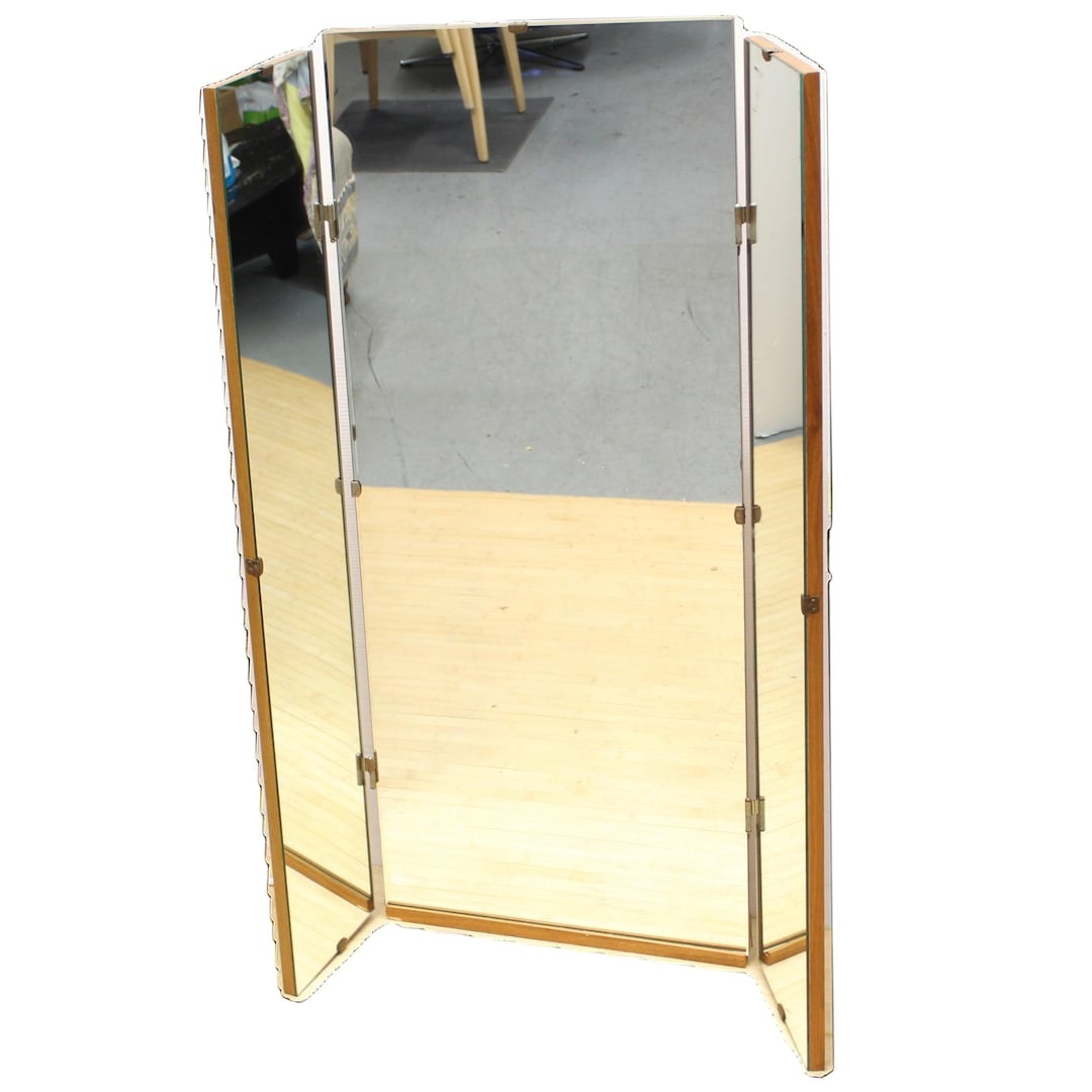 Large Trifold Maple Mirror - Etsy