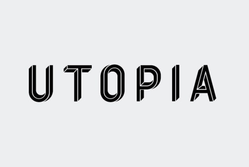 Utopia 14 Bold Typeface Otf - Etsy