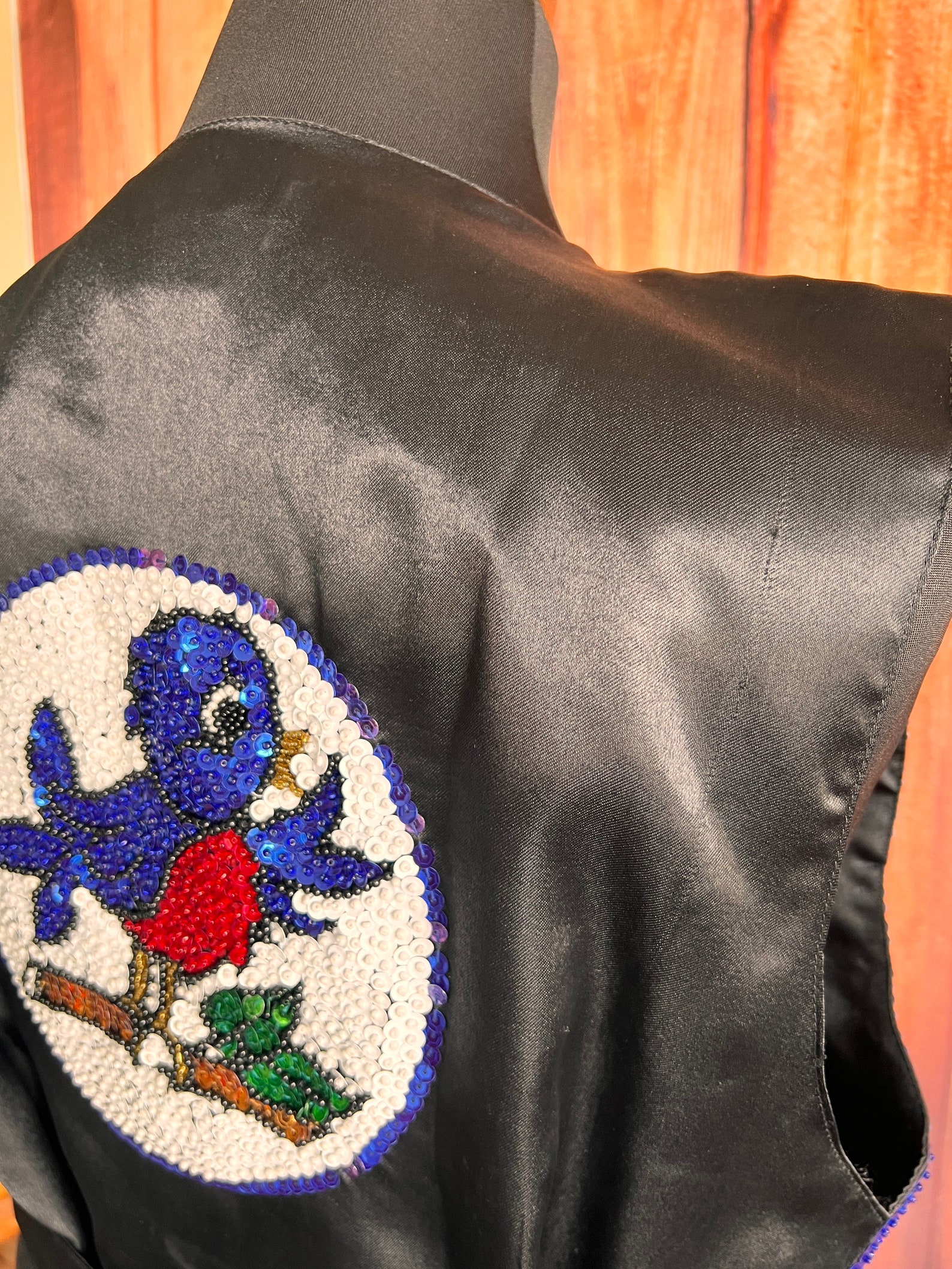 Royal Blue Sequined Stage Vest With Blue Bird - Etsy