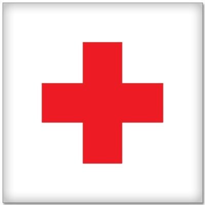 Red Cross Medical Car bumper sticker 4 x 4 Window | Etsy