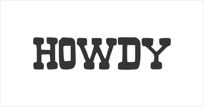 Howdy Vinyl Decal Sticker Front Door - Etsy