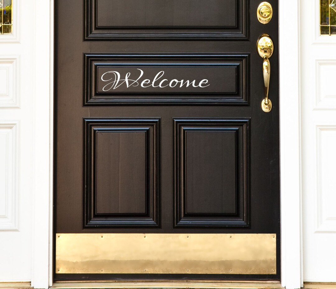 Welcome Vinyl Decal Sticker Front Door - Etsy