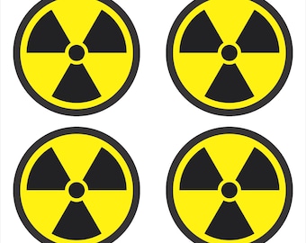 Radiation Nuclear Symbol Sheet of 12 Window Bumper Sticker | Etsy