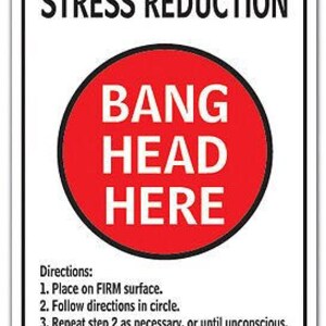 Bang Head Here Sign - Etsy