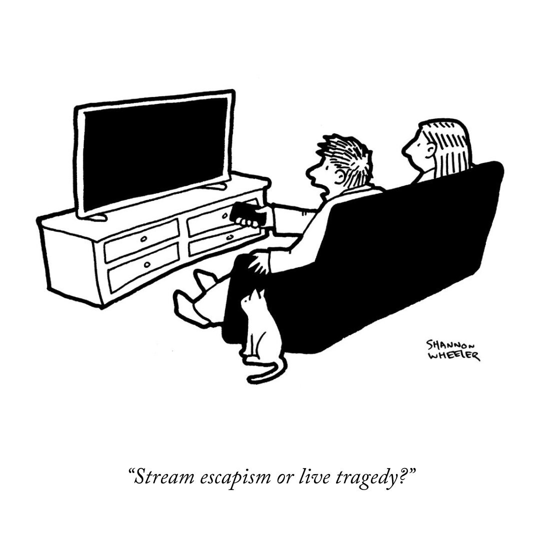 Art of "escapism or Tragedy" Nydaily Cartoon (original) - Etsy
