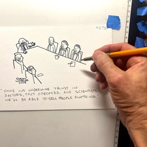 Art of New Yorker Cartoon once We Undermine Trust, We Can Sell Anything ...