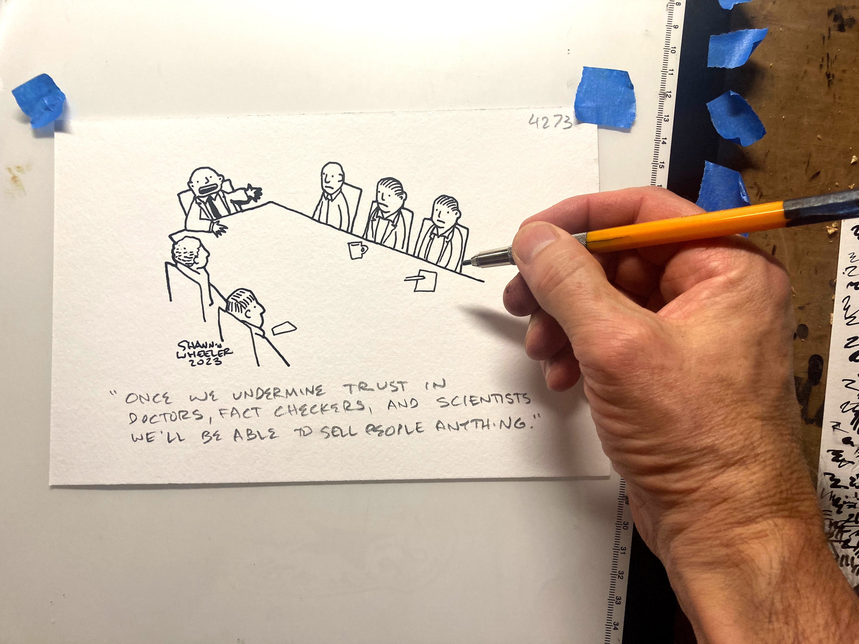 Art of New Yorker Cartoon once We Undermine Trust, We Can Sell Anything ...