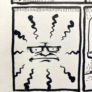 Art of 2005 Too Much Coffee Man Cartoon - Etsy