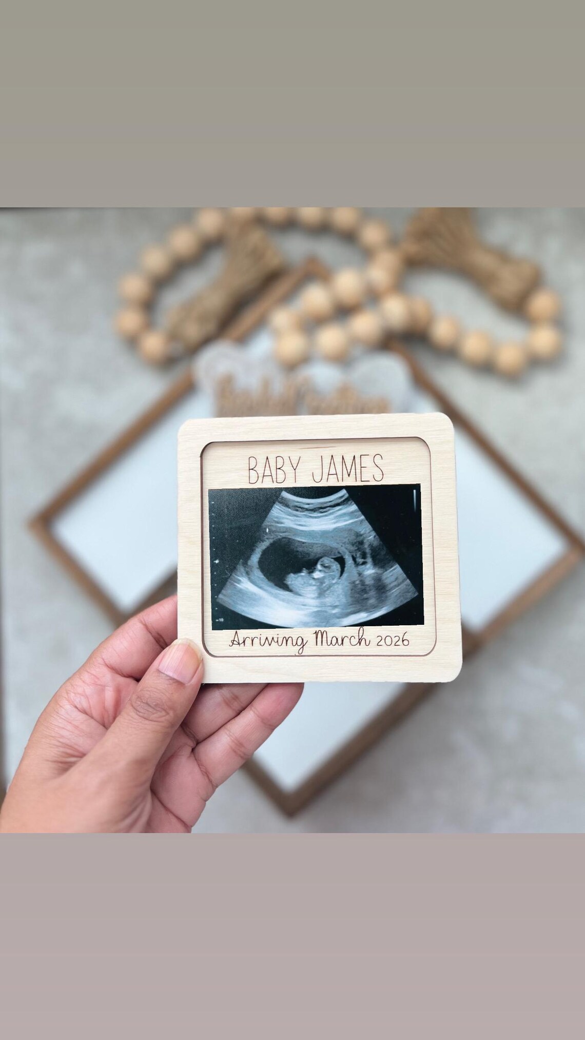 Grandparent Reveal Keepsake |personalized Pregnancy Announcement ...
