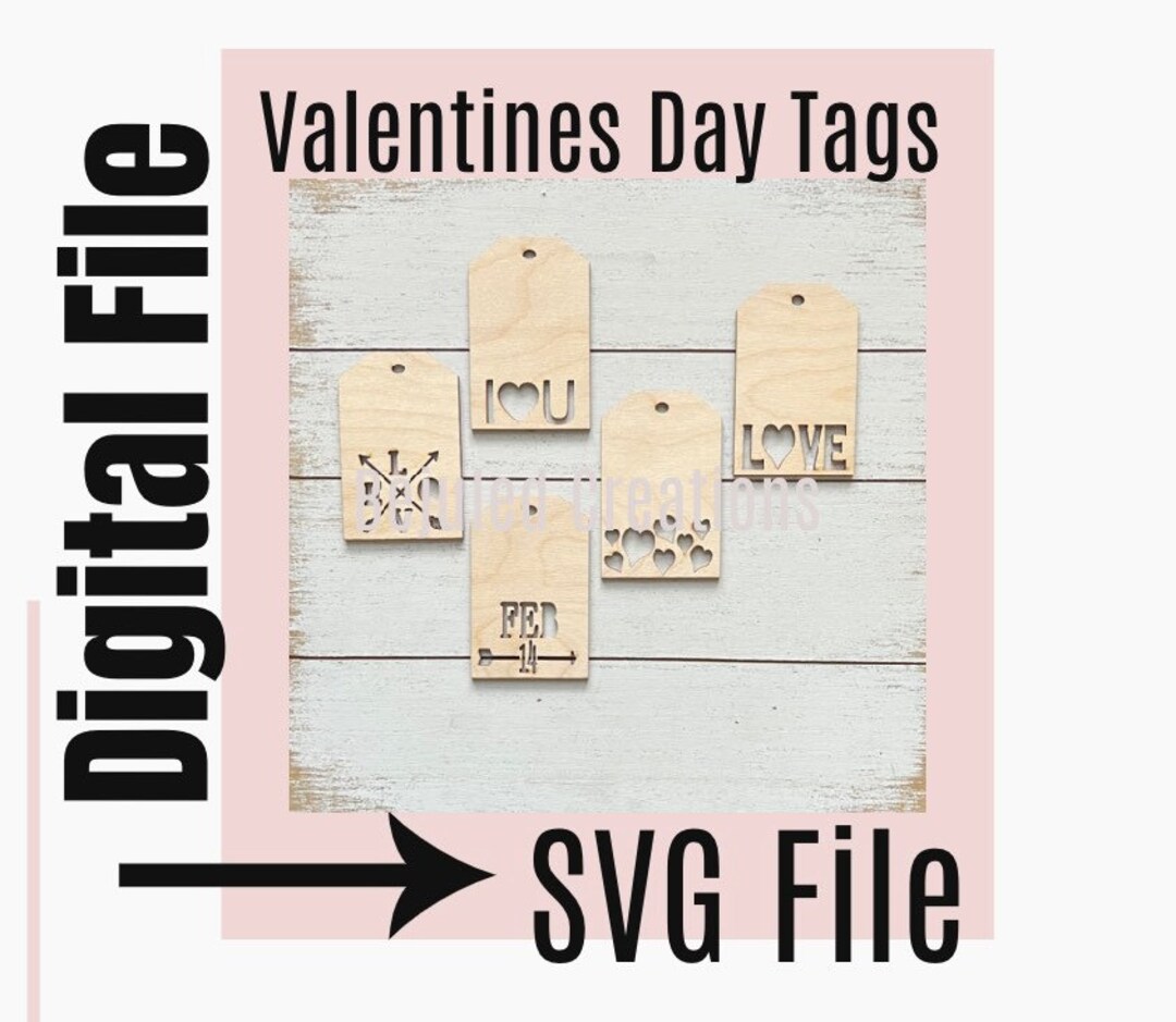 Valentines Gift Tags Bundle SVG decorative Tags Svg love Svg - Etsy