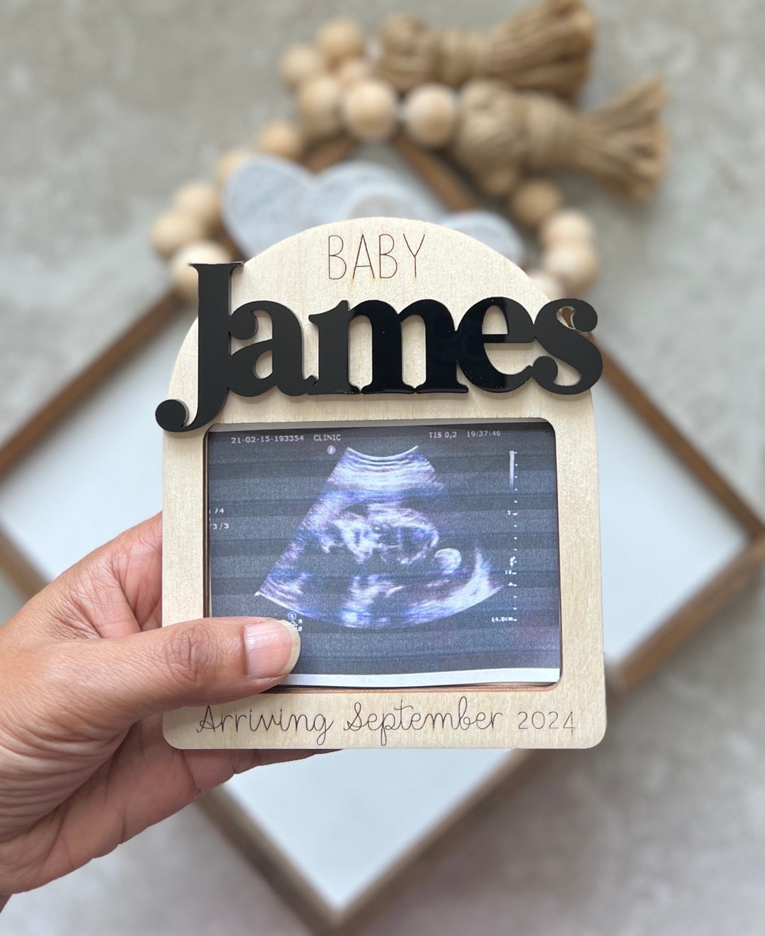 Personalized Magnetic Ultrasound Picture Frame | Maternity Photo Frame ...