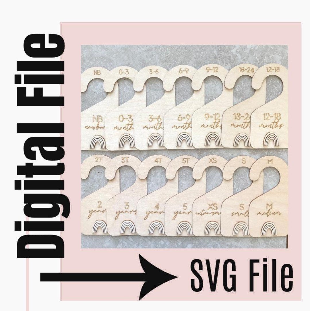 SVG Baby Closet Dividers | Organization Closet Storage File | Clothing ...