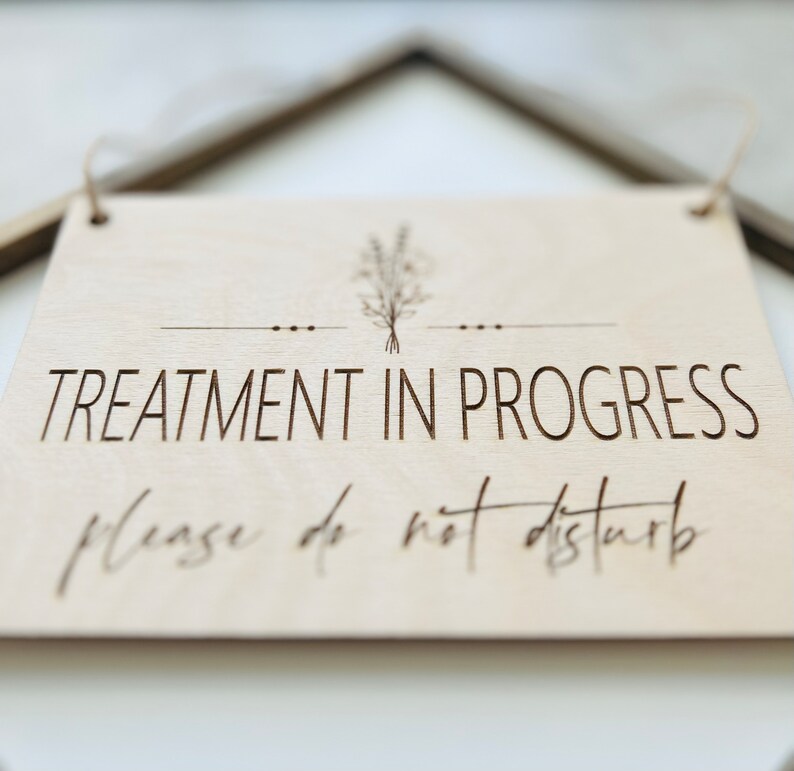 Engraved Flowers Please Do Not Disturb Sign |treatment in Session Sign ...