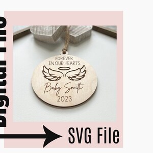 Angel Wings Forever in Our Hearts SVG File|in Loving Memory Svg ...