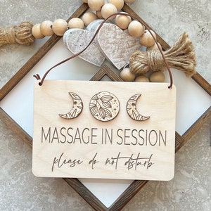 Massage in Session Sign | Studio Signs | Esthetician Sign | Sign for ...