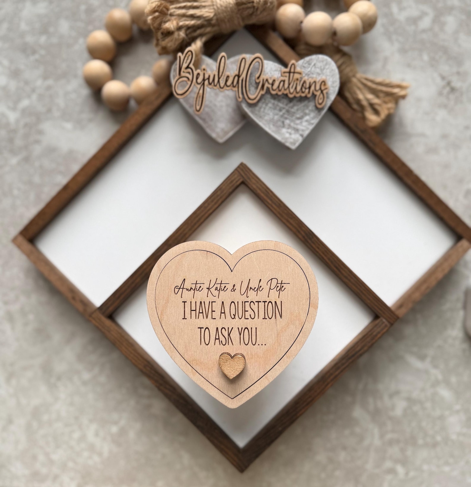 Godparent Proposal Box | Will You Be My Godparents | Baby Christening ...