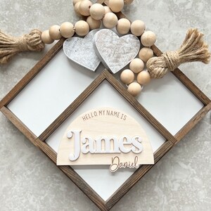 Mini Baby Name Sign | Name Announcement | Hello My Name is | Hello My ...