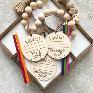 Kindergarten and Preschool Graduation Ornaments | Child's Handwriting ...