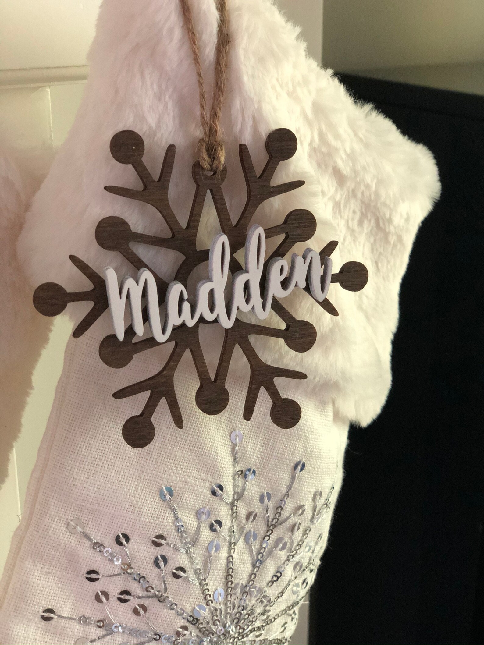 Stocking Tags Customized Wooden Labels Personalized - Etsy