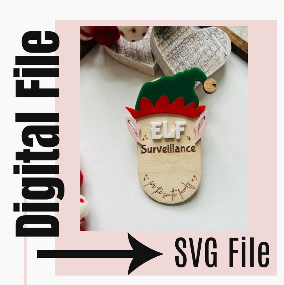 Elf Cam Magnet SVG SVG Christmas Cam Elf Cam Santa Surveillance Digital ...
