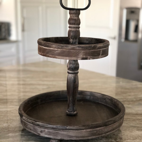 2 Tier Tray Stand - Etsy