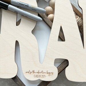 Grad Sign Graduation Cap Wood Sign 2024 Grad Party Backdrop Decor High ...