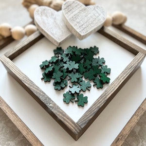 Mini Wooden Rustic Shamrocks Confetti 50 Pieces | St. Patrick's Day ...