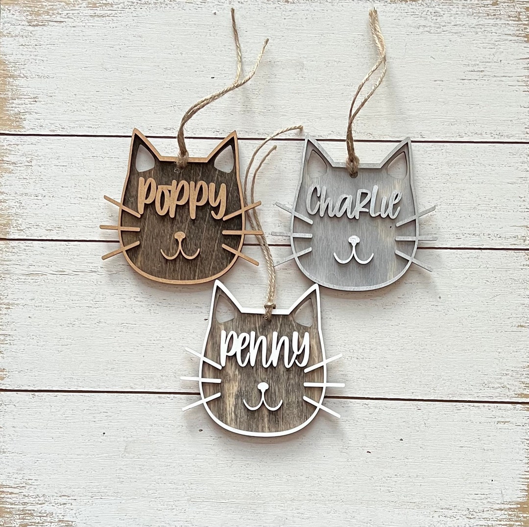Personalized Cat Ornament Custom Cat Ornament Personalized Pet Ornament ...