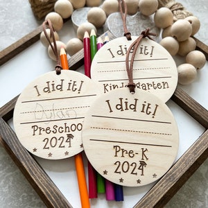 Kindergarten and Preschool Graduation Ornaments | Child's Handwriting ...