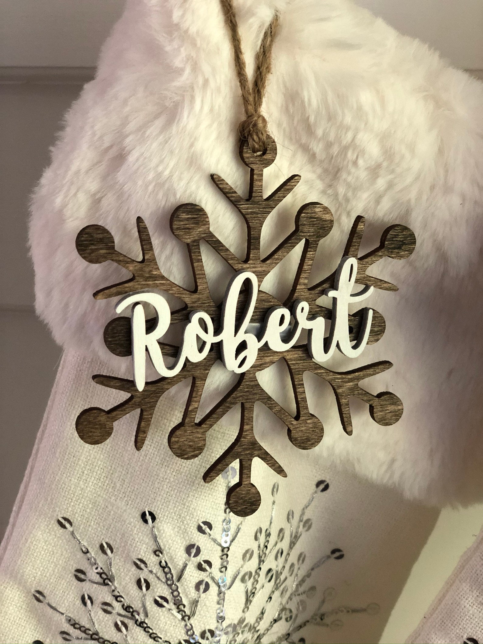 Stocking Tags Customized Wooden Labels Personalized - Etsy