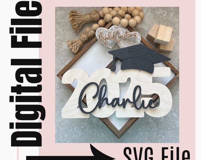 SVG Laser Cut File Graduation Signature Sign | Engrave File | Digital ...