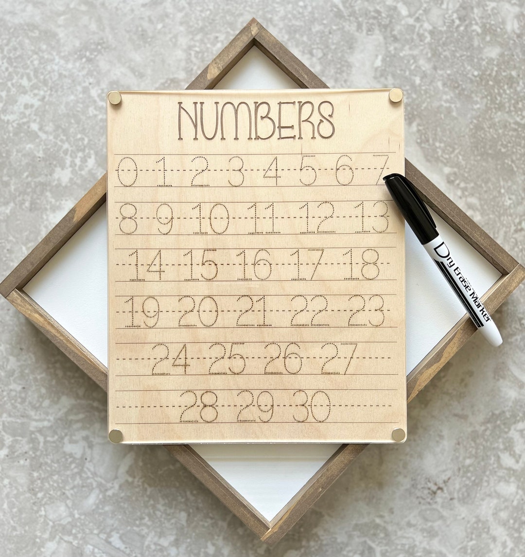 Write the Numbers Tracing Board | Acrylic Dry Erase for Learning ...