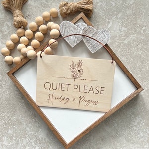 Healing in Progress Sign | Studio Signs | Esthetician Sign | Sign for ...