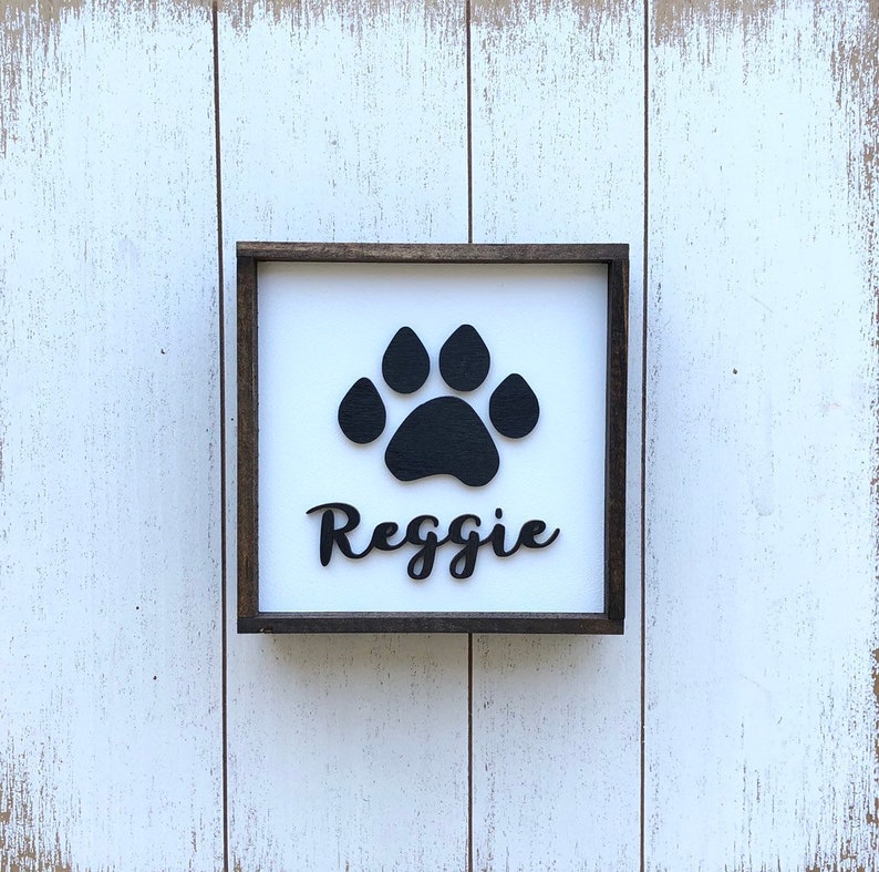 Personalized Dog Sign Unique Dog Sign Puppy Name Frame | Etsy