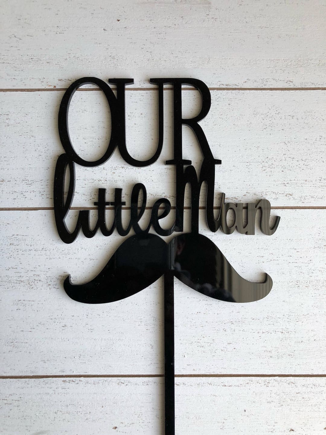 Little Man Cake Topper | Black Acrylic Cake Topper | Oh Boy Cake Topper ...