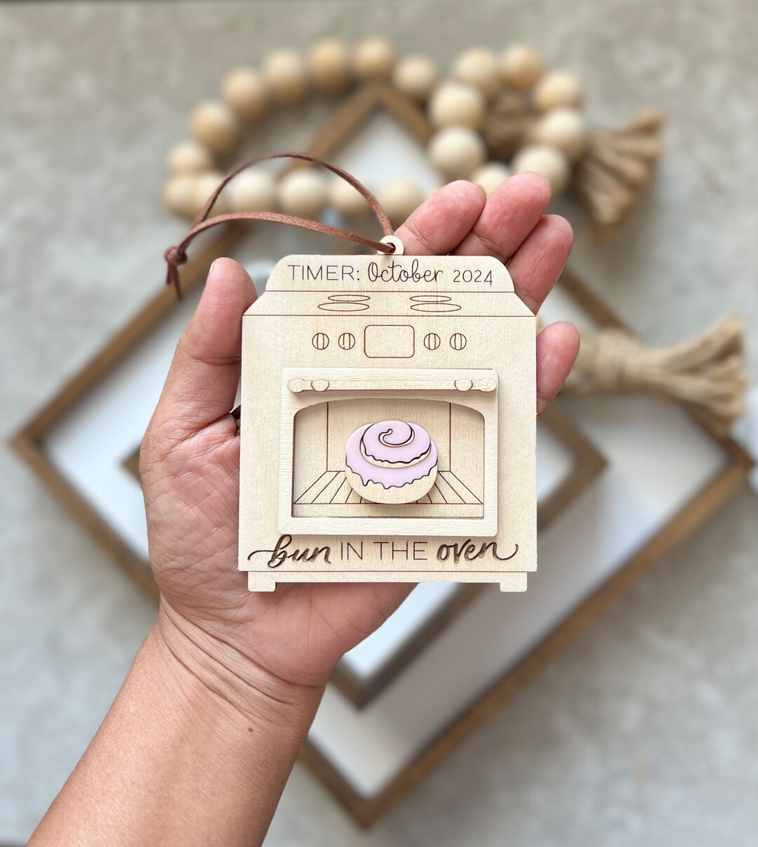 Bun in the Oven Pregnancy Ornament | New Baby Ornament | Baby on the ...