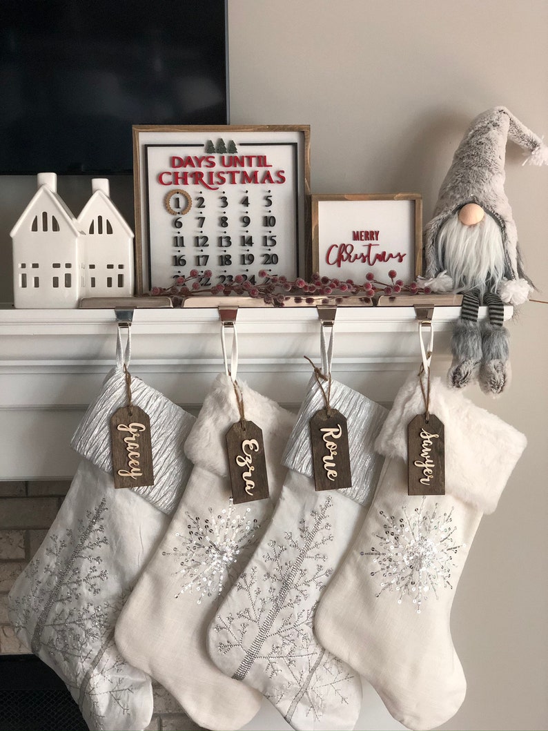 Stocking Tags Customized wooden labels personalized | Etsy