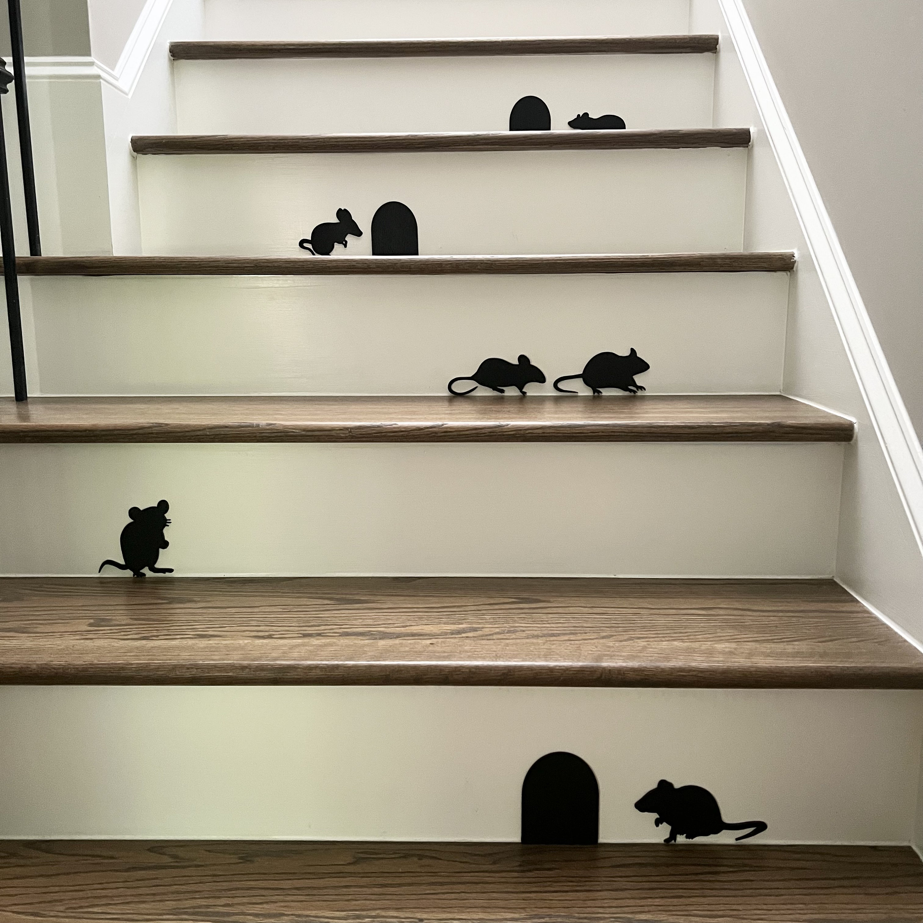 Wooden Black Mice Cut Outs | Halloween Decor | Mouse/rat Decorations ...