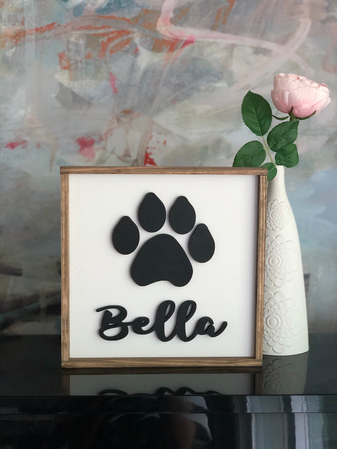 Personalized Dog Sign Unique Dog Sign Puppy Name Frame | Etsy