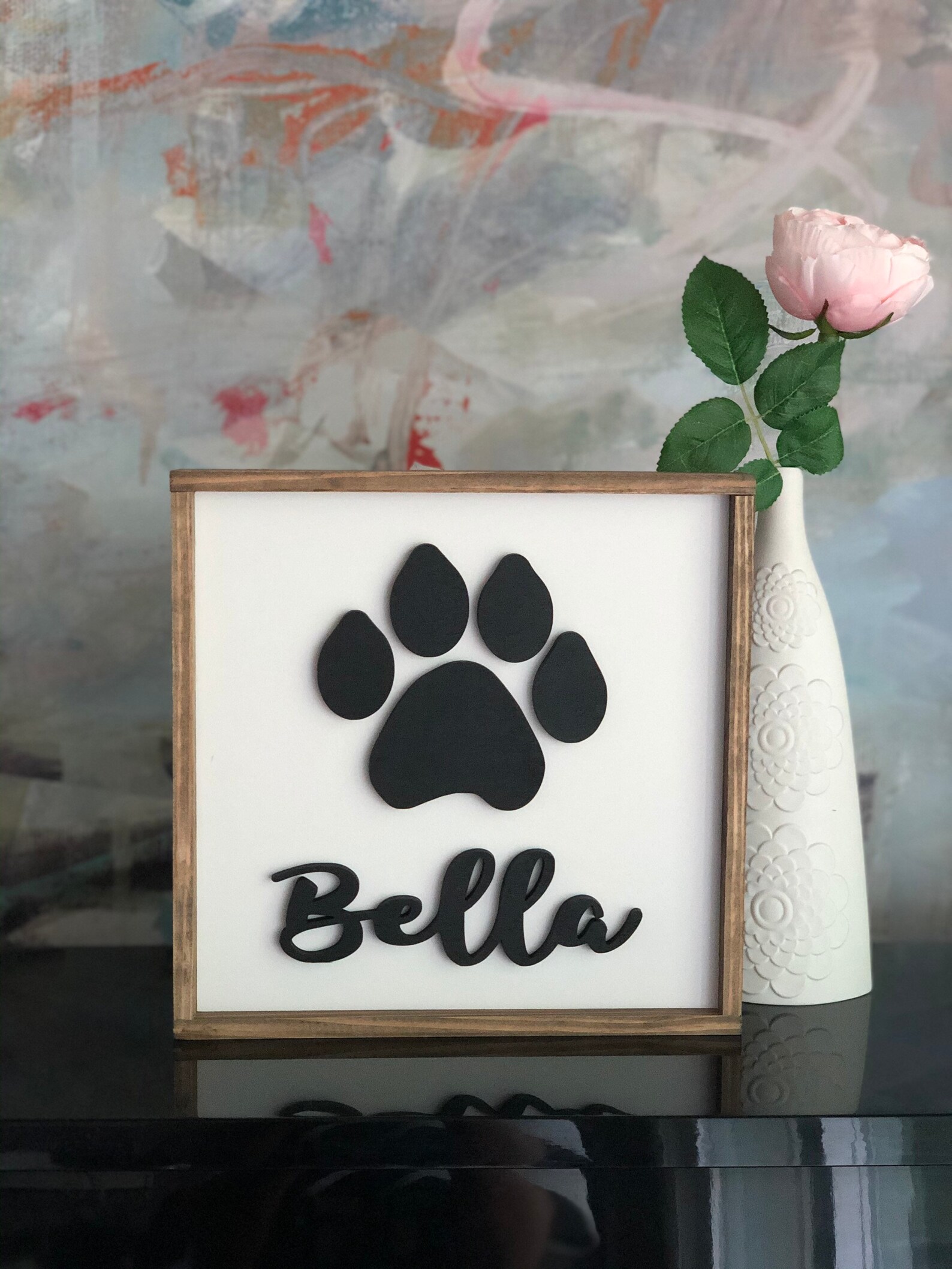 Personalized Dog Sign Unique Dog Sign Puppy Name Frame | Etsy