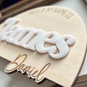 Mini Baby Name Sign | Name Announcement | Hello My Name is | Hello My ...