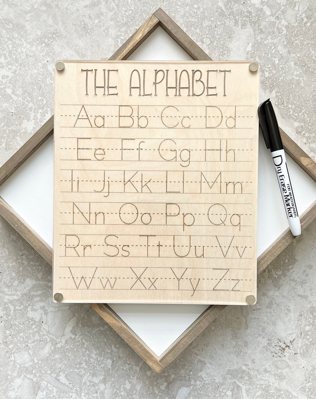 Write the Alphabet Tracing Board | Acrylic Dry Erase for Learning ...