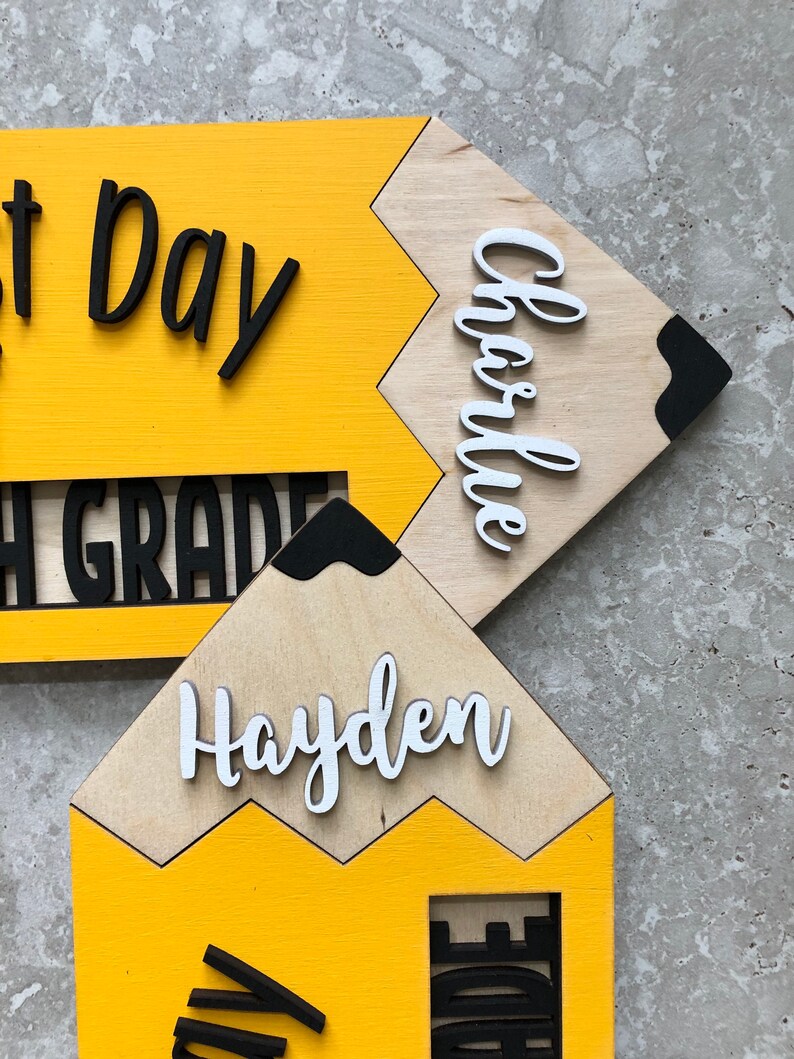 First Day of School Sign Interchangeable School Sign - Etsy