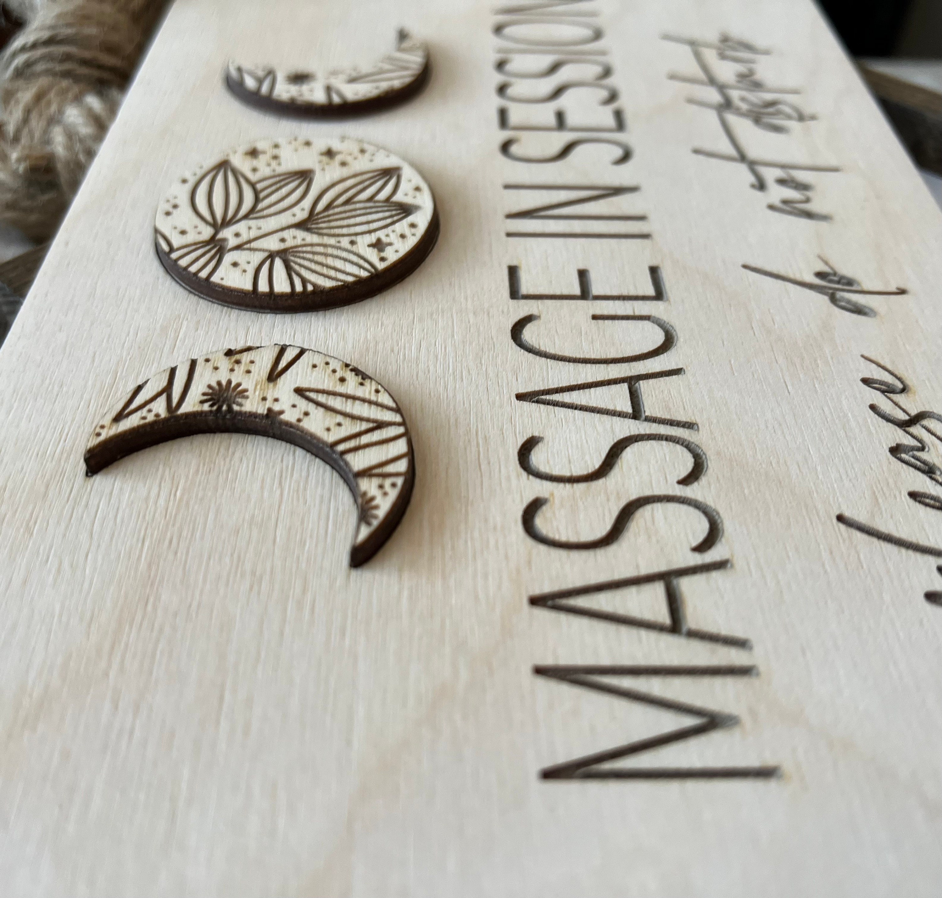 Massage in Session Sign | Studio Signs | Esthetician Sign | Sign for ...